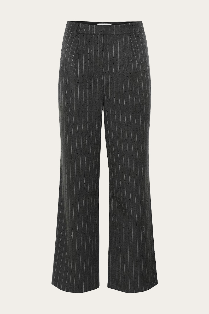 KB Tonja Pants Gray Pinstripe | Nyheter fra Karen by Simonsen | companys.no